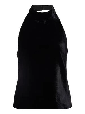 NILI LOTAN Halter Neck Cardigan - Black