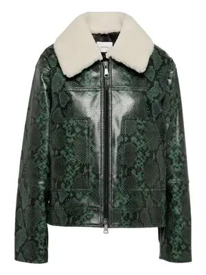 Dorothee Schumacher Leather Jacket With Lapel Collar - Black
