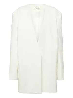 Tove Saunders Cotton-blend Jacket - White