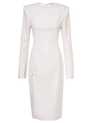Stella McCartney Wool Midi Dress - White