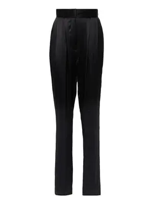 Tove Remi High-rise Silk Straight Leg Trousers - Black