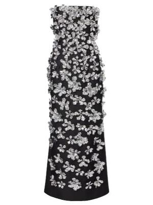 EMILIA WICKSTEAD Embellished Strapless Gown - Black