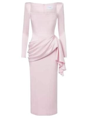 Alex Perry Draped Crêpe Satin Cocktail Dress - Pink