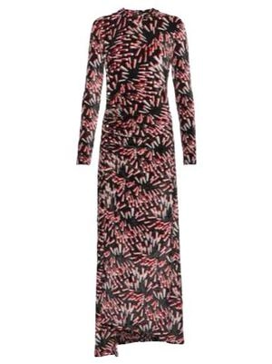 Rabanne Printed Velvet Maxi Dress - Black