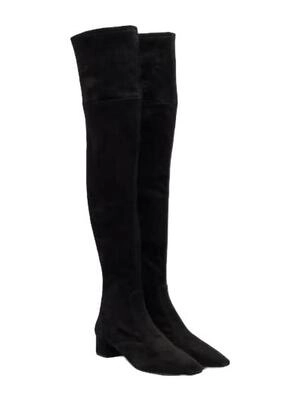 AQUAZZURA Suede Over-the-knee Boots - Black
