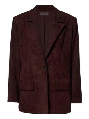Stouls Suede Blazer - Black