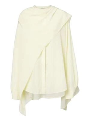 Calvin Klein Kiki Draped Silk Blouse - White