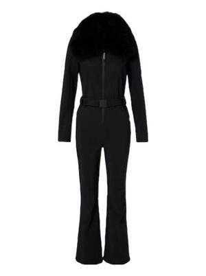 YVES SALOMON Shearling-trimmed Belted Ski Suit - Black