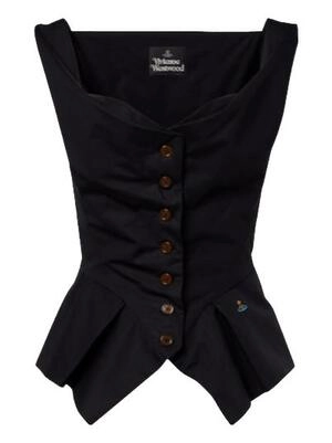 VIVIENNE WESTWOOD Monday Cotton Corset Top - Black