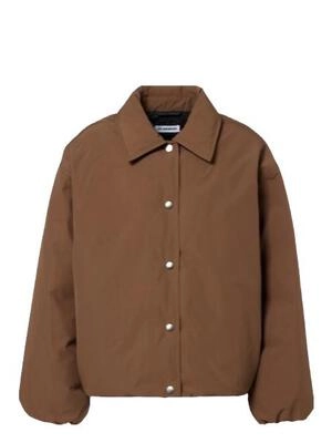 JIL SANDER Down Jacket With Lapel Collar - Green