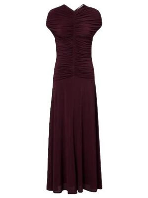 Tove Avita Ruched Jersey Maxi Dress - Black