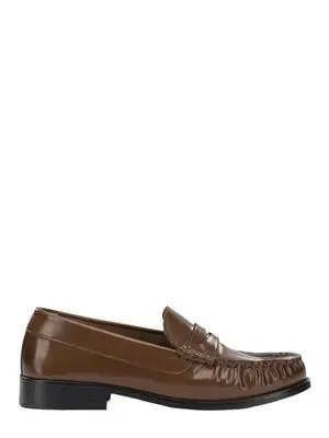 ALOHAS Round Toe Slip-on Loafers - Brown