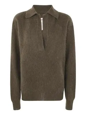 UMA WANG Uma Wang Long-Sleeved Lapel Sweater