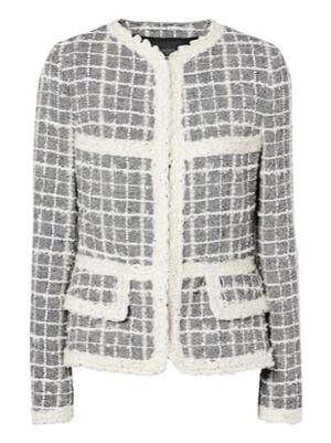 Giambattista Valli Wool-blend Bouclé Jacket - Gray