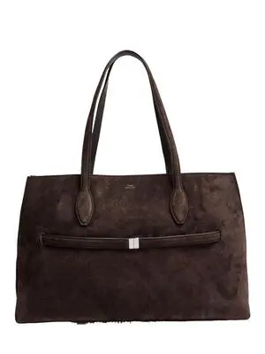 TOTEME Suede Shopper Tote Bag - Black
