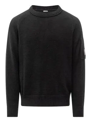 C.P. COMPANY Long-sleeved Crewneck Jumper - Black