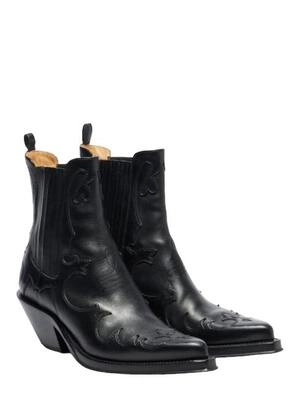Gabriela Hearst Cassidy Leather Cowboy Boots - Black