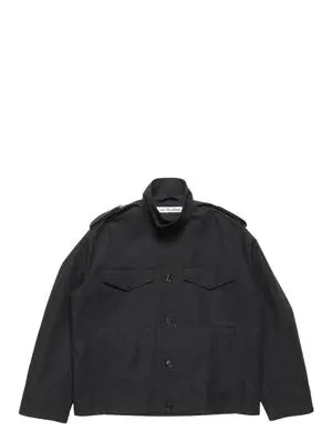 Acne Studios Cotton Satin Blouson Jacket - Black