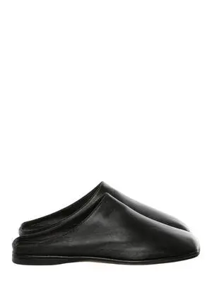 THE ROW Square-toe Slip-on Slides - Black