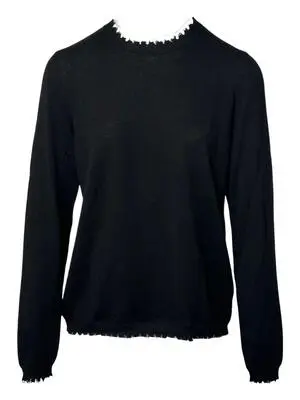 Avant Toi Long-sleeve Sweater With Round Neck - Black