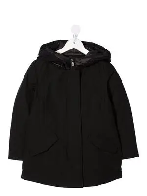 Woolrich Long-sleeved Hooded Down Jacket - Black