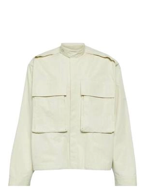 JIL SANDER Oversized Cotton Jacket With Flap Pockets - White