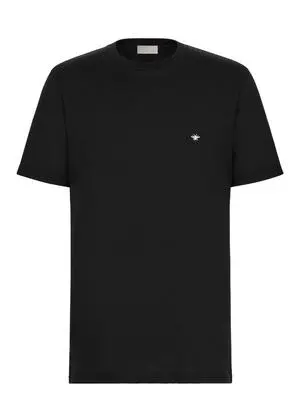 Dior T-shirt With Bee Embroidery - Black