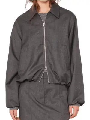Officine Générale Long Sleeve Bomber Jacket - Black
