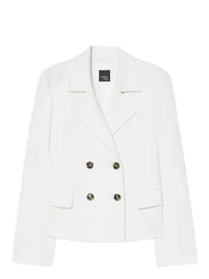 Marina Rinaldi Flared Fit Pea Coat - White
