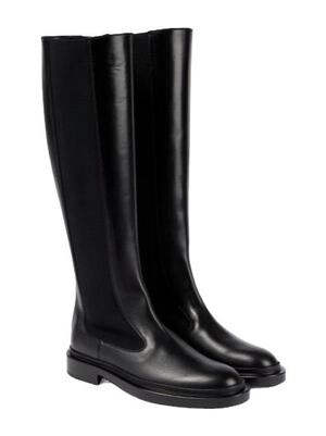 JIL SANDER Leather Knee-high Boots - Black