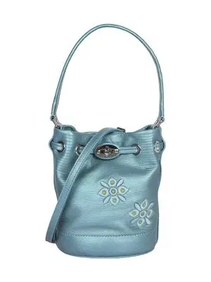 ZANELLATO Embroidered Floral Pattern Shoulder Bag - Blue