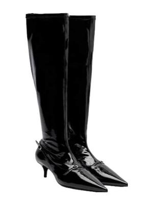 Magda Butrym Patent Leather Knee-high Boots - Black