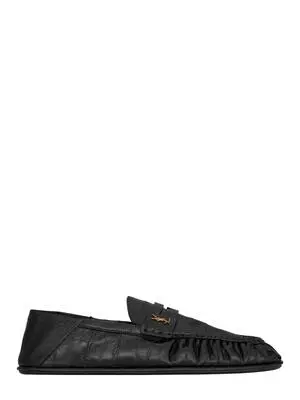 Saint Laurent Le Loafer Foldable Eel Loafers - Black