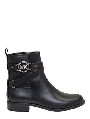 Michael Kors Rory Logo Plaque Boots - Black