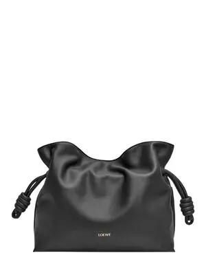 Loewe Medium Flamenco Clutch In Nappa Calfskin - Black
