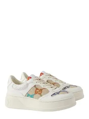 Gucci Gg Crossover Lace-up Sneakers - White