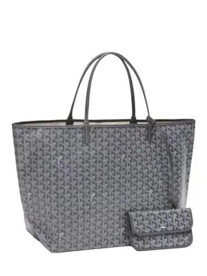 Goyard Large Printed Tote Bag With Pouch - Gray