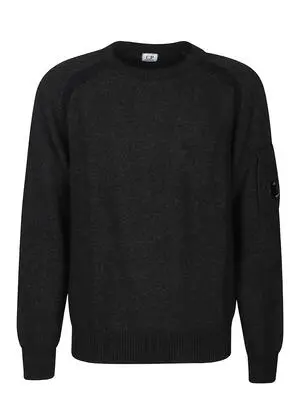 C.P. COMPANY Long-sleeved Crewneck Jumper - Dark Shadow