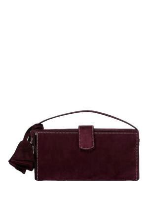 Magda Butrym Apolonia Small Suede Clutch - Brown