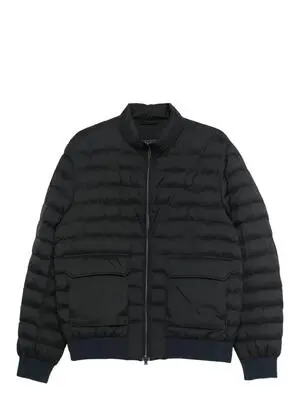 Herno Quilted Zip-up Jacket With Two Pockets - Black