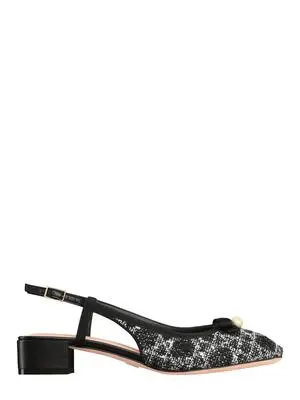 Dior Ballet Slingback Pump With Grosgrain Bow And Cd Resin Beads - Black
