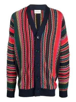 DROLE DE MONSIEUR Drole De Monsieur Striped V-Neck Cardigan