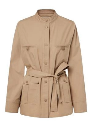YVES SALOMON Belted Cotton Jacket - Nude