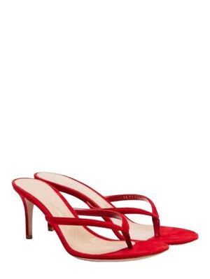 GIANVITO ROSSI Calypso Suede Thong Sandals - Red