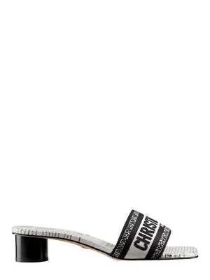 Dior Dway Heeled Slide Sandals - Black