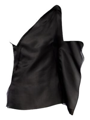RÓHE Draped One-shoulder Silk Top - Black