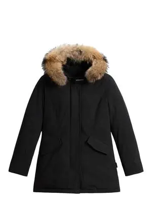 WOOLRICH Woolrich High Neck Long-Sleeved Parka With Fur Hood