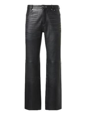 Our Legacy High-waisted Straight Leather Pants - Black