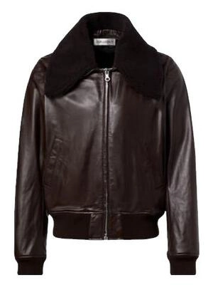 Our Legacy Nordic-style Leather Bomber Jacket - Black