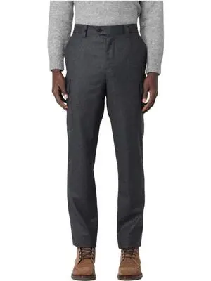 Brunello Cucinelli Virgin Wool Cargo Pants - Dark Gray
